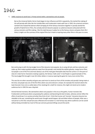 The History of the Horror Genre and Analyses | PDF