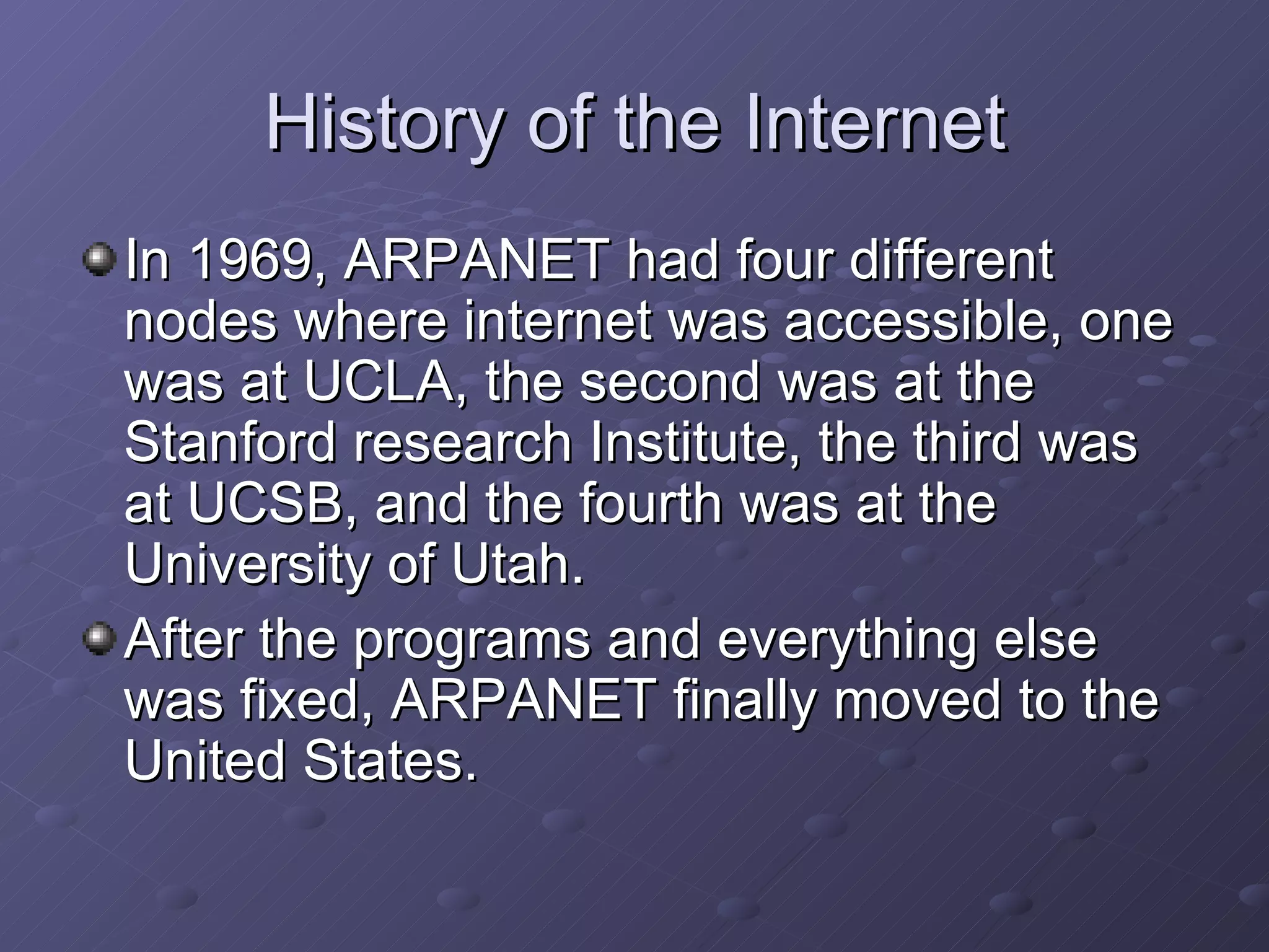 The History Of The Internet | PPT
