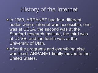 The History Of The Internet | PPT