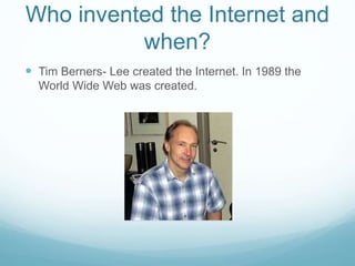 The History of the Internet | PPTX | Internet | Computing