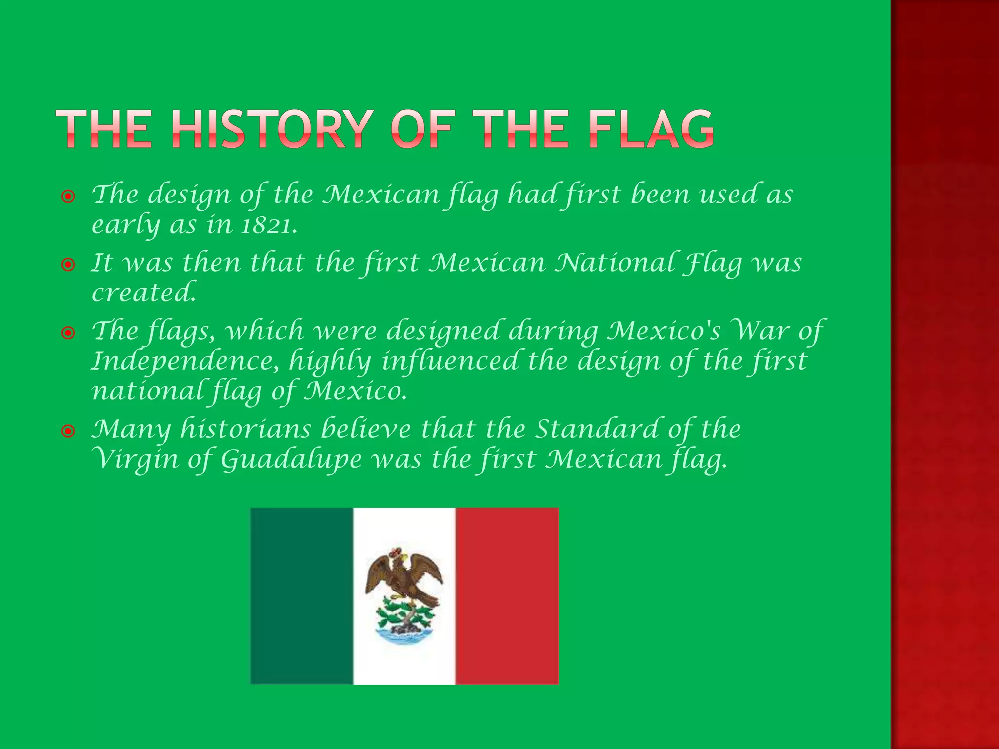The history of the mexican flag | PPTX
