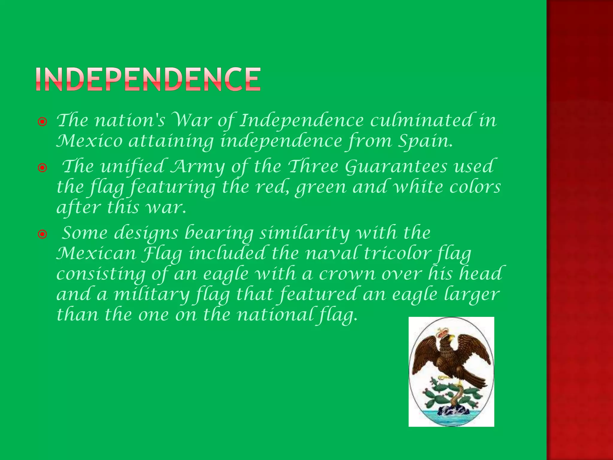The history of the mexican flag | PPTX