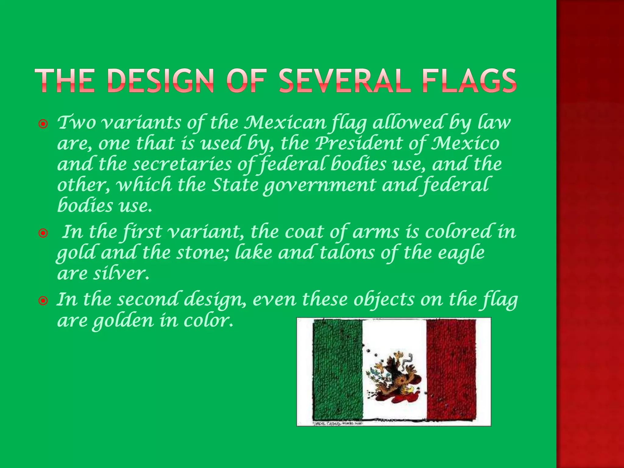 The history of the mexican flag | PPT | Free Download