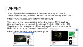 The history of the music video | PPTX