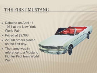 The History of the Mustang | PPTX