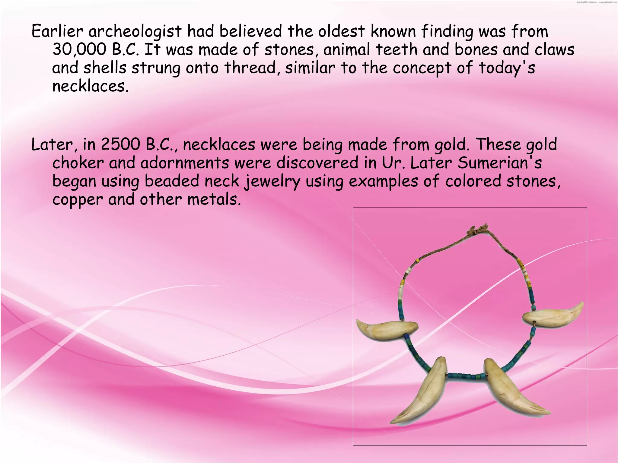 The history of the necklace | PPT