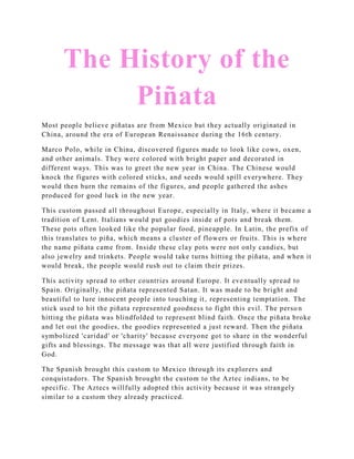 The history of the piñata | DOCX