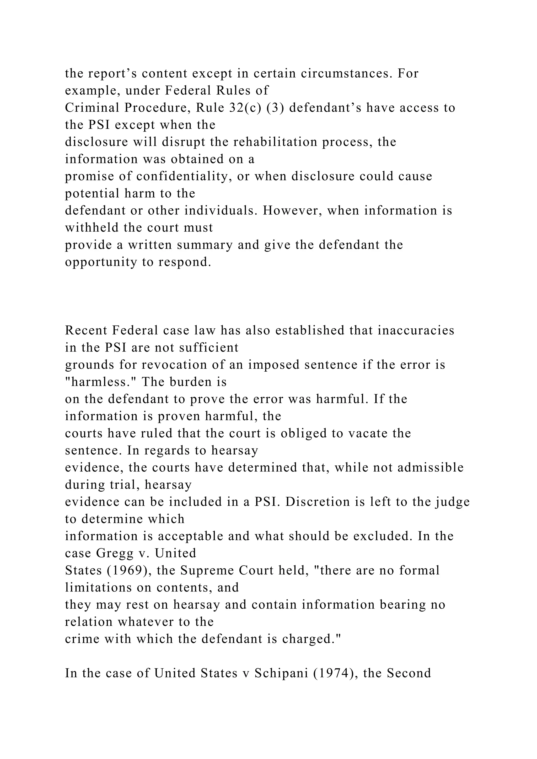 The History of the Pre-sentence Investigation Report Consi.docx