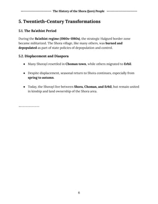 The History of the Shora People by The Spirit of Kurdistan | PDF