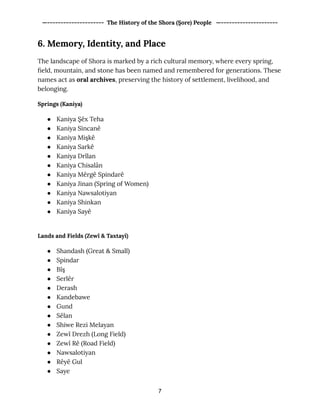 The History of the Shora People by The Spirit of Kurdistan | PDF