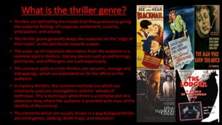 The history of the thriller genre | PPT