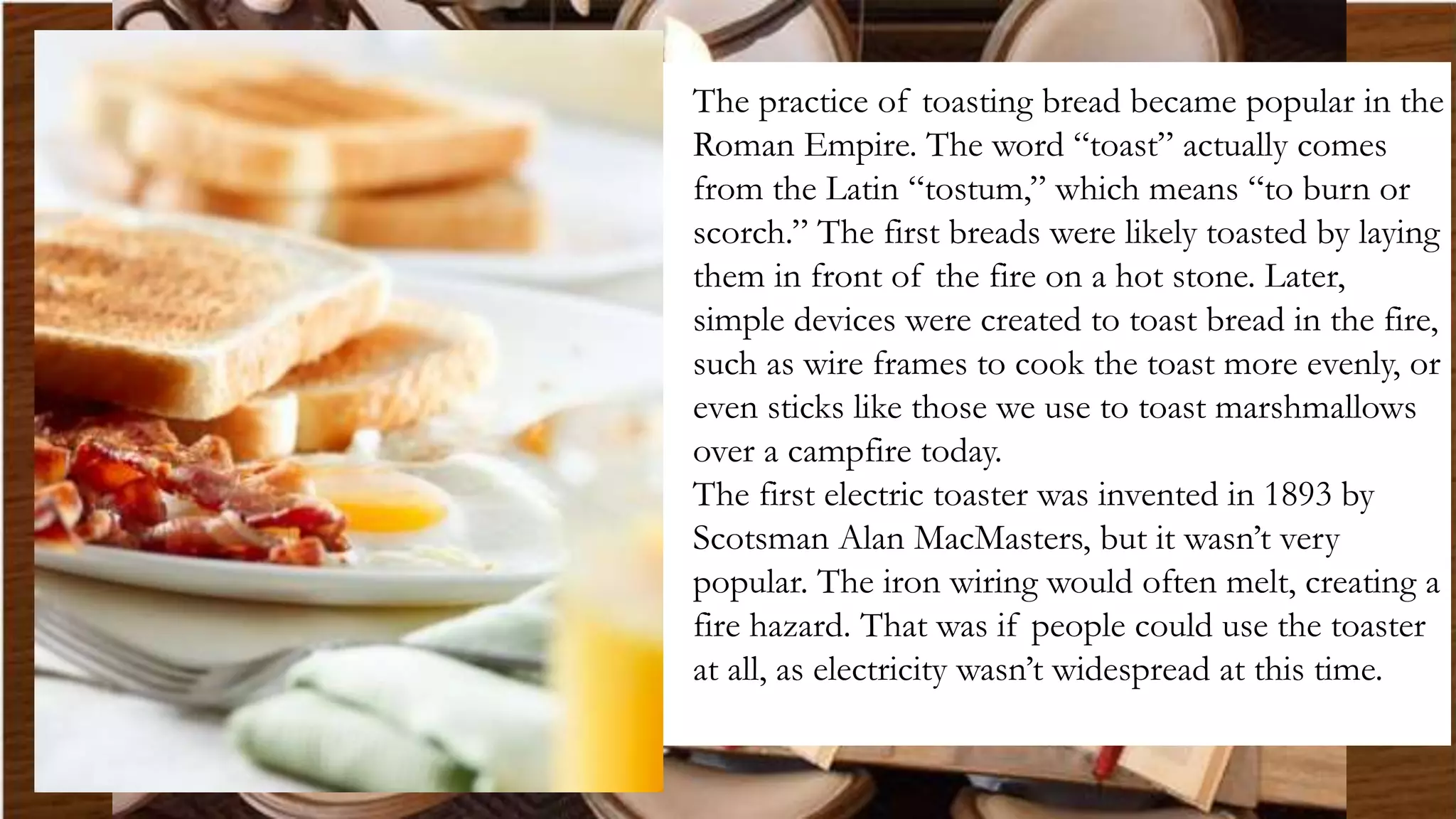 The History of Toast | PPTX