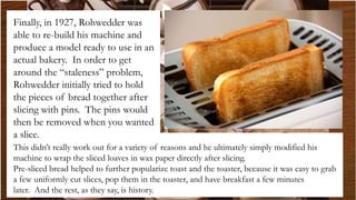 The History of Toast | PPTX | Desserts and Baking | Food & Drink