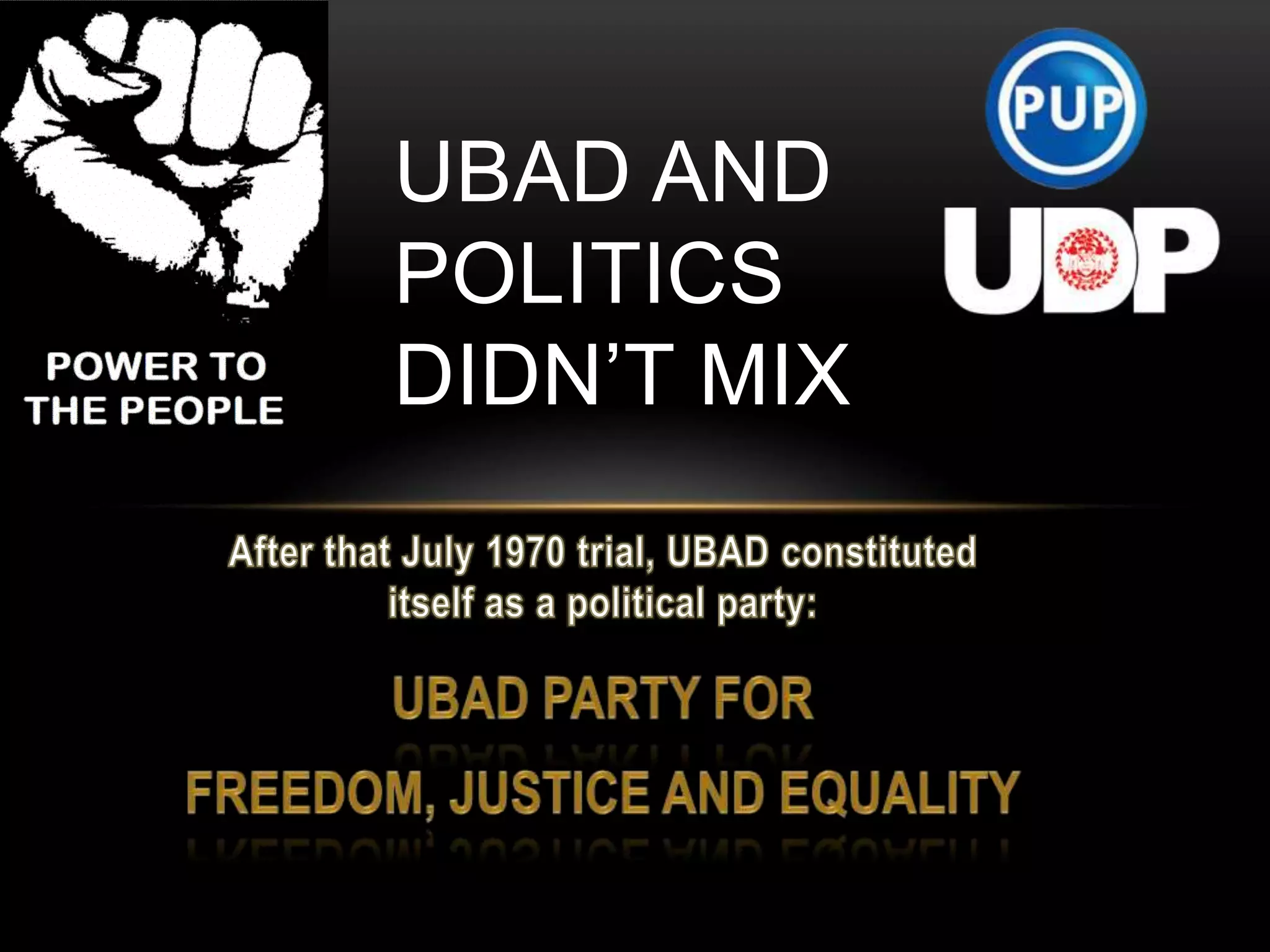The History of UBAD | PPTX