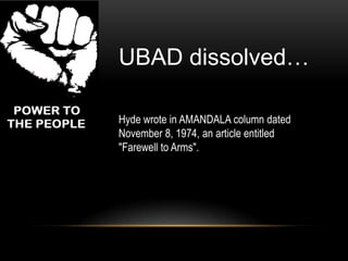 The History of UBAD | PPTX