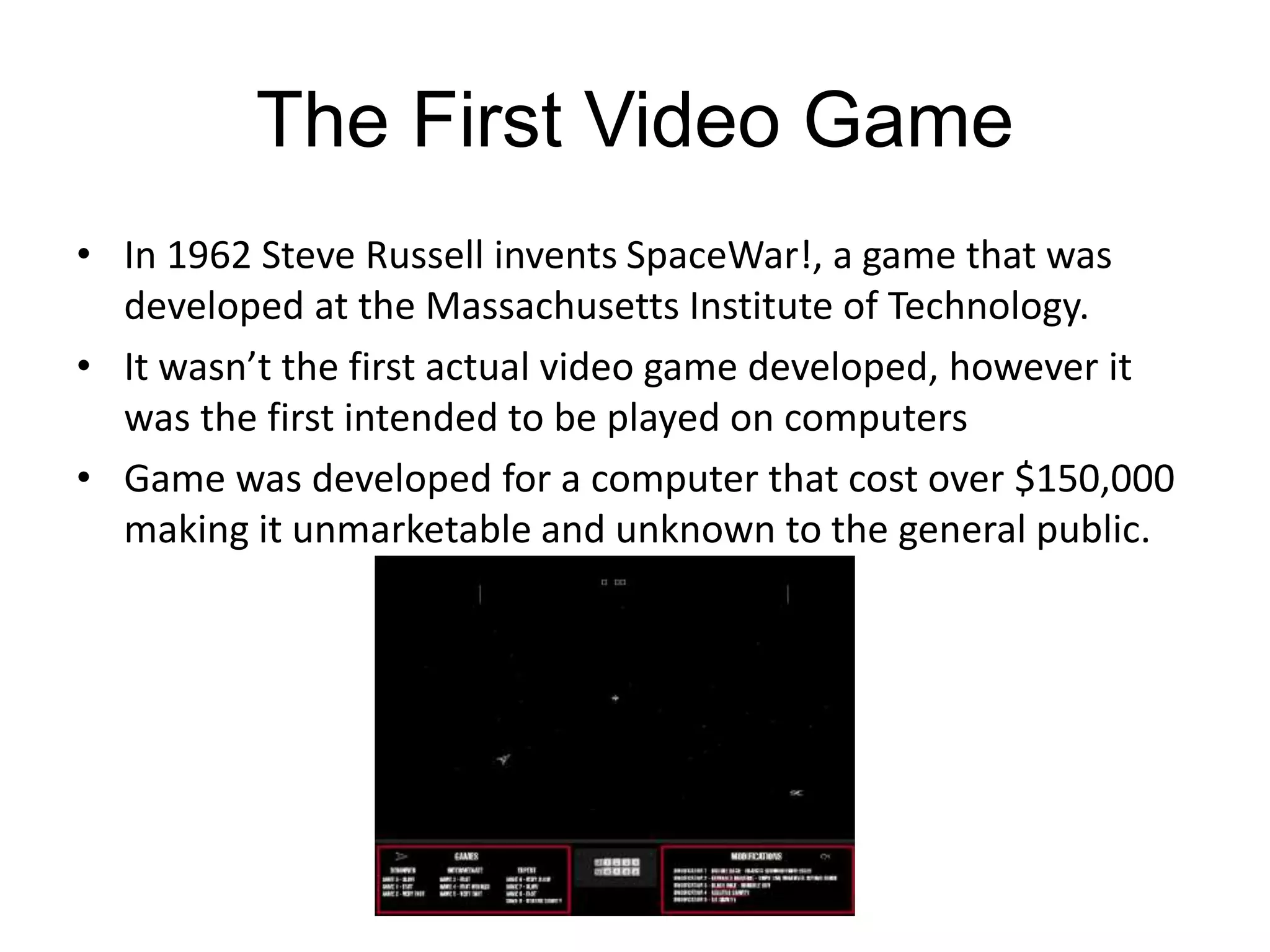 The history of videogames | PPTX