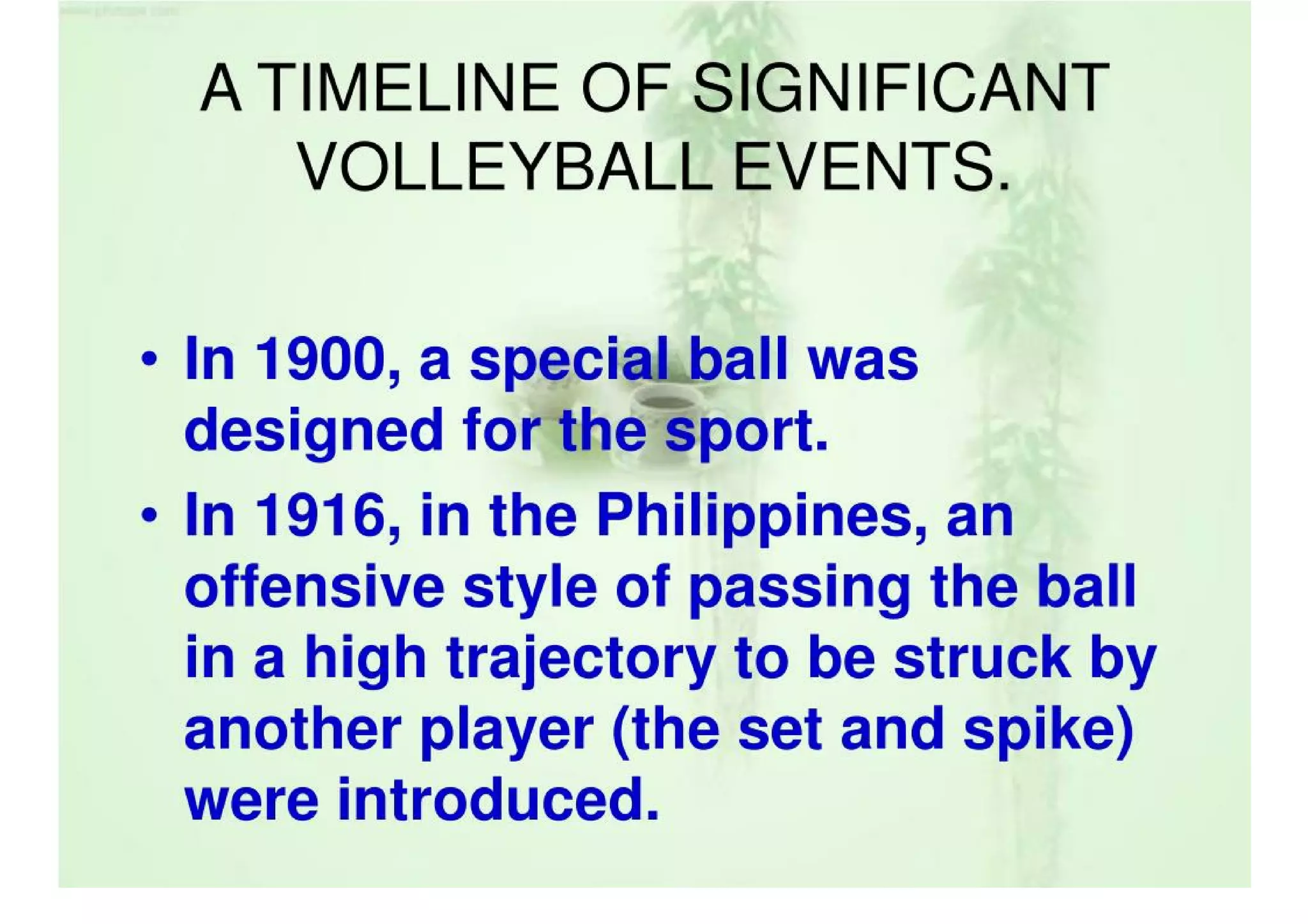 The History Of Volleyball | PDF