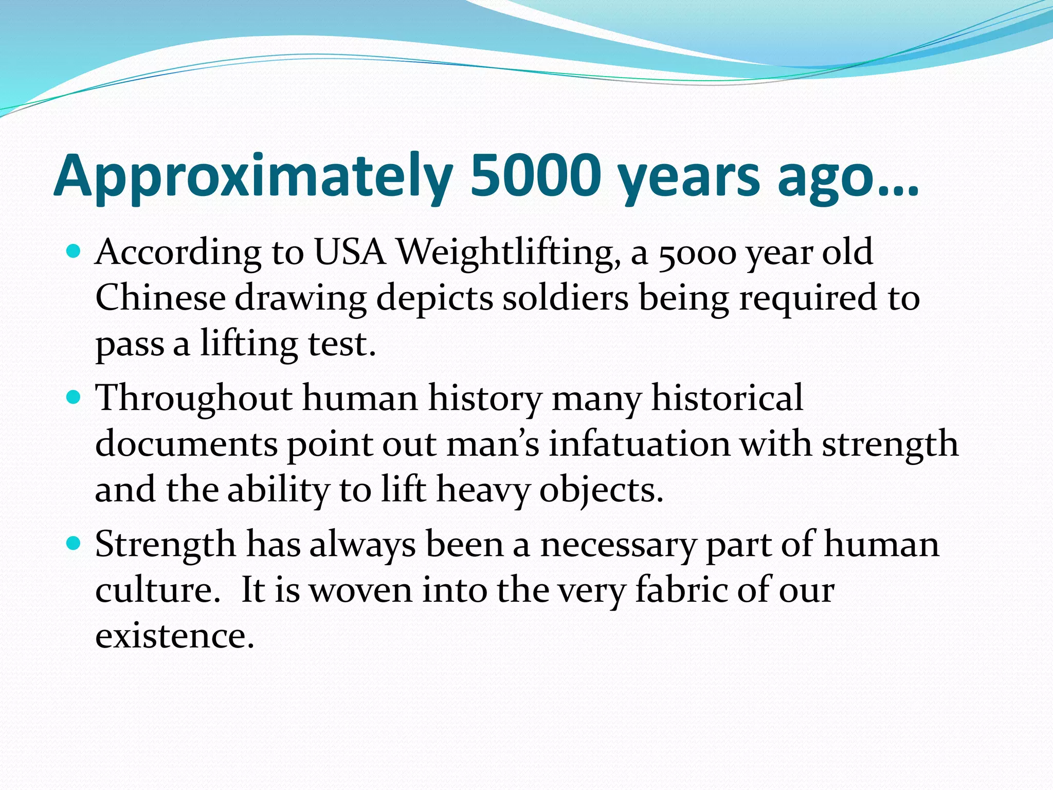 The history of weight lifting | PPTX
