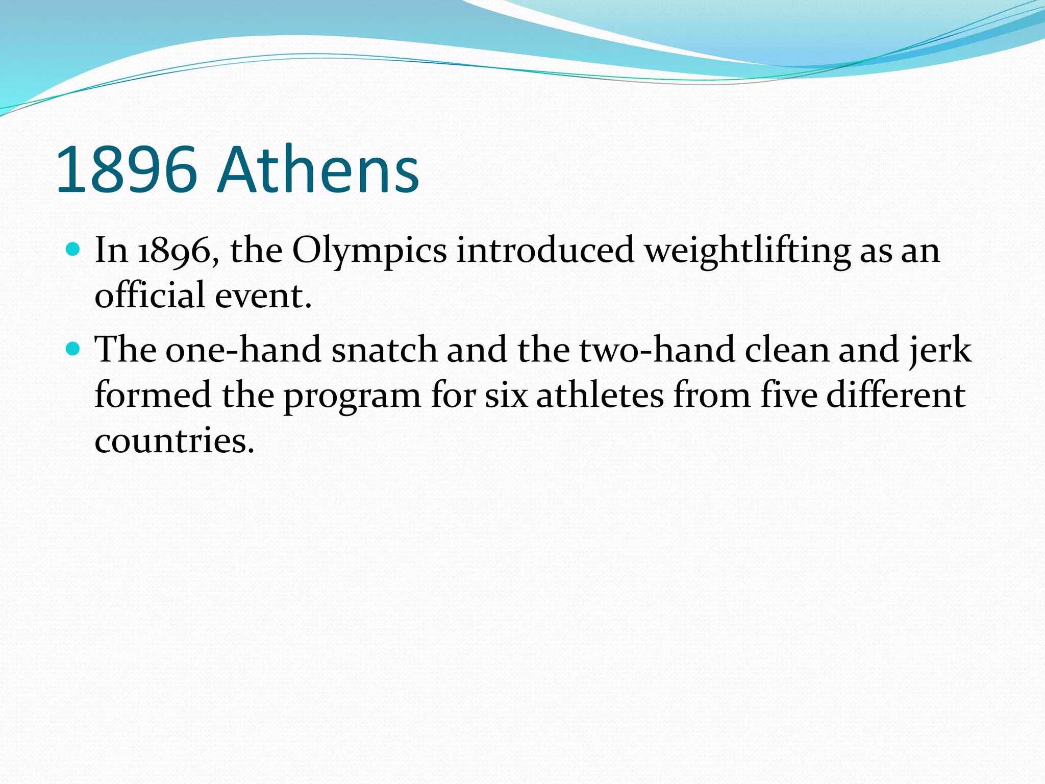 The history of weight lifting | PPTX
