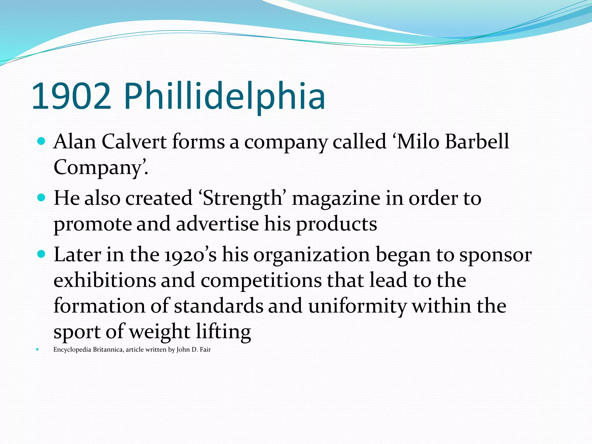 The history of weight lifting | PPTX