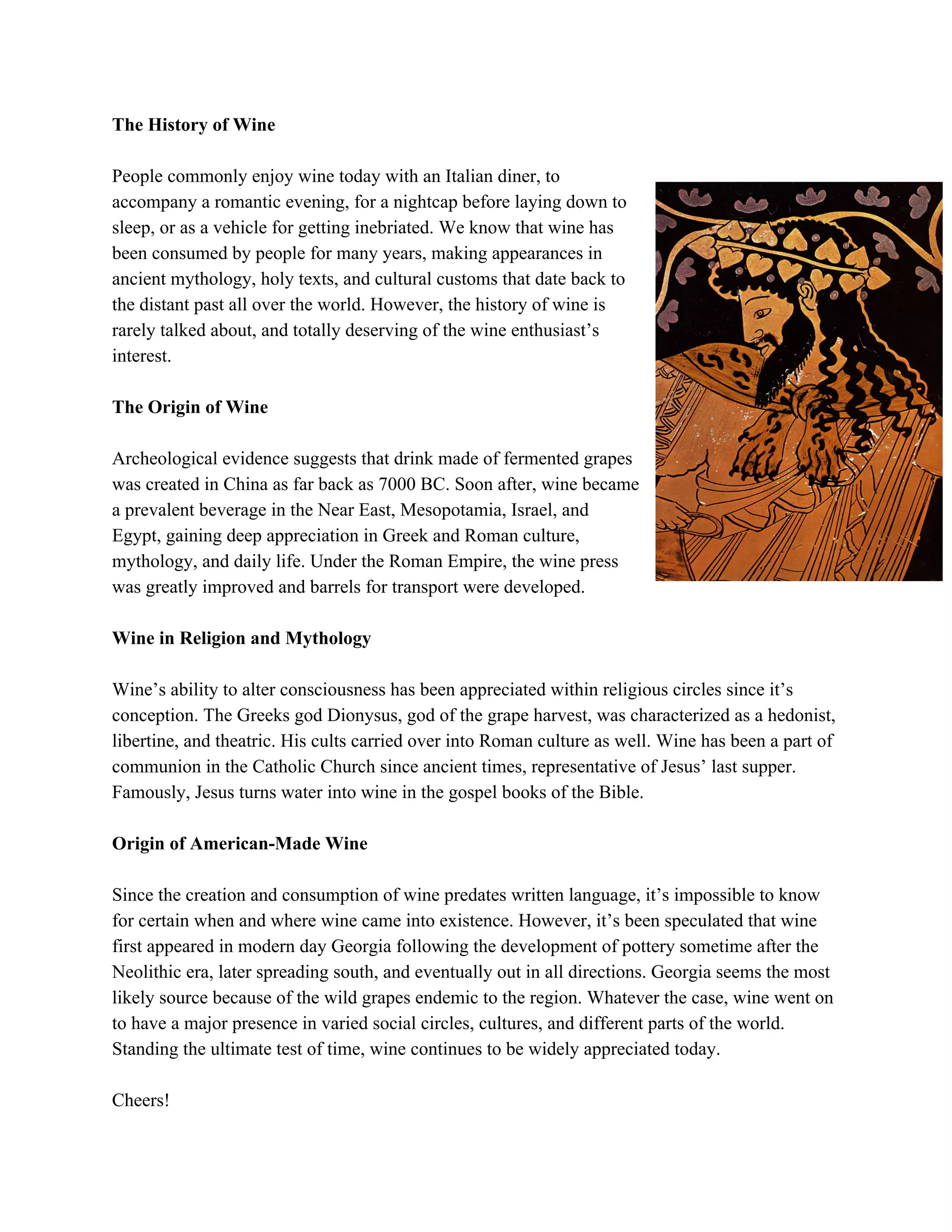 The History of Wine | PDF