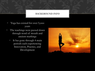 The history of yoga | PPTX