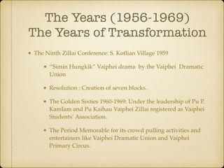 The History of Vaiphei Zillai | PPT