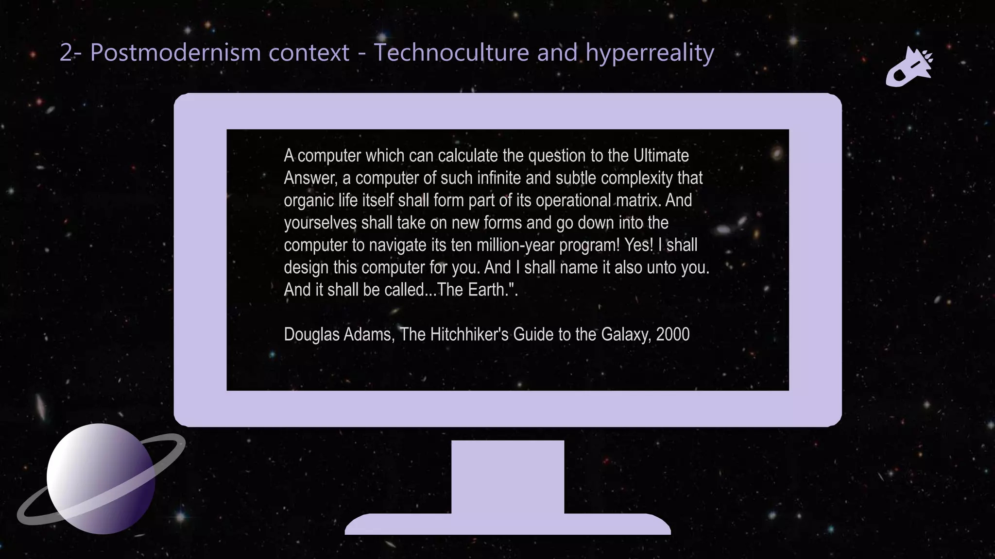 The hitchhiker's guide to the galaxy by douglas adams slide - ppt | PPTX