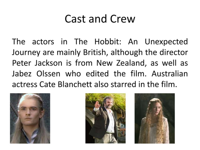 The Hobbit | PPTX | Movies | Entertainment