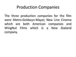 The Hobbit | PPTX | Movies | Entertainment