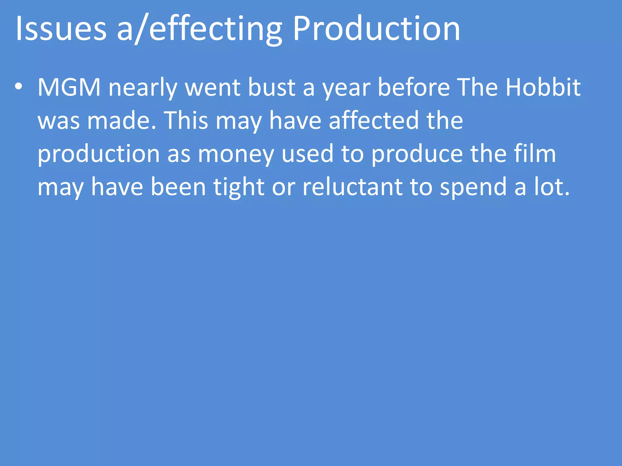 The hobbit case study | PPTX