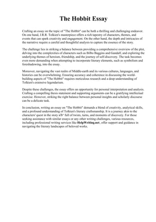 The Hobbit Essay.pdf