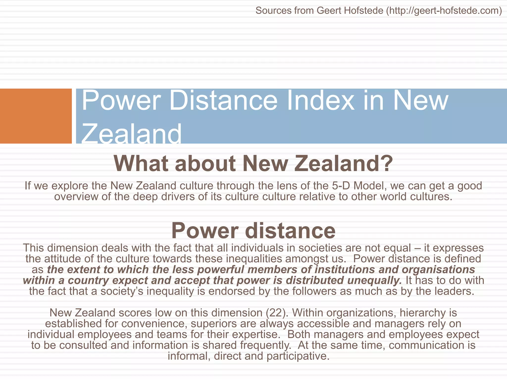 The hofstede’s model (power distance and uncertainty | PPTX