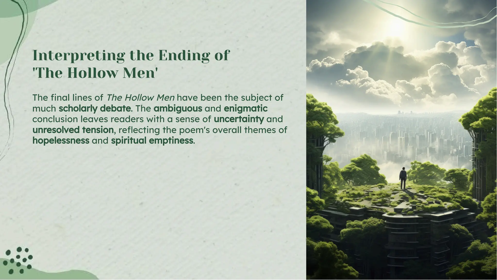 The Hollow Men , for English literature ppt | PDF