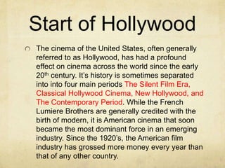 The hollywood film industry | PPT