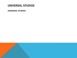 The hollywood studios | PPTX