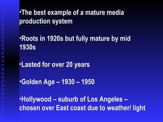 The hollywood studio system | PPT
