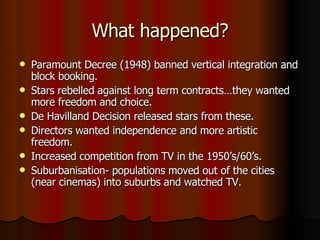 The Hollywood Studio System Updated | PPT