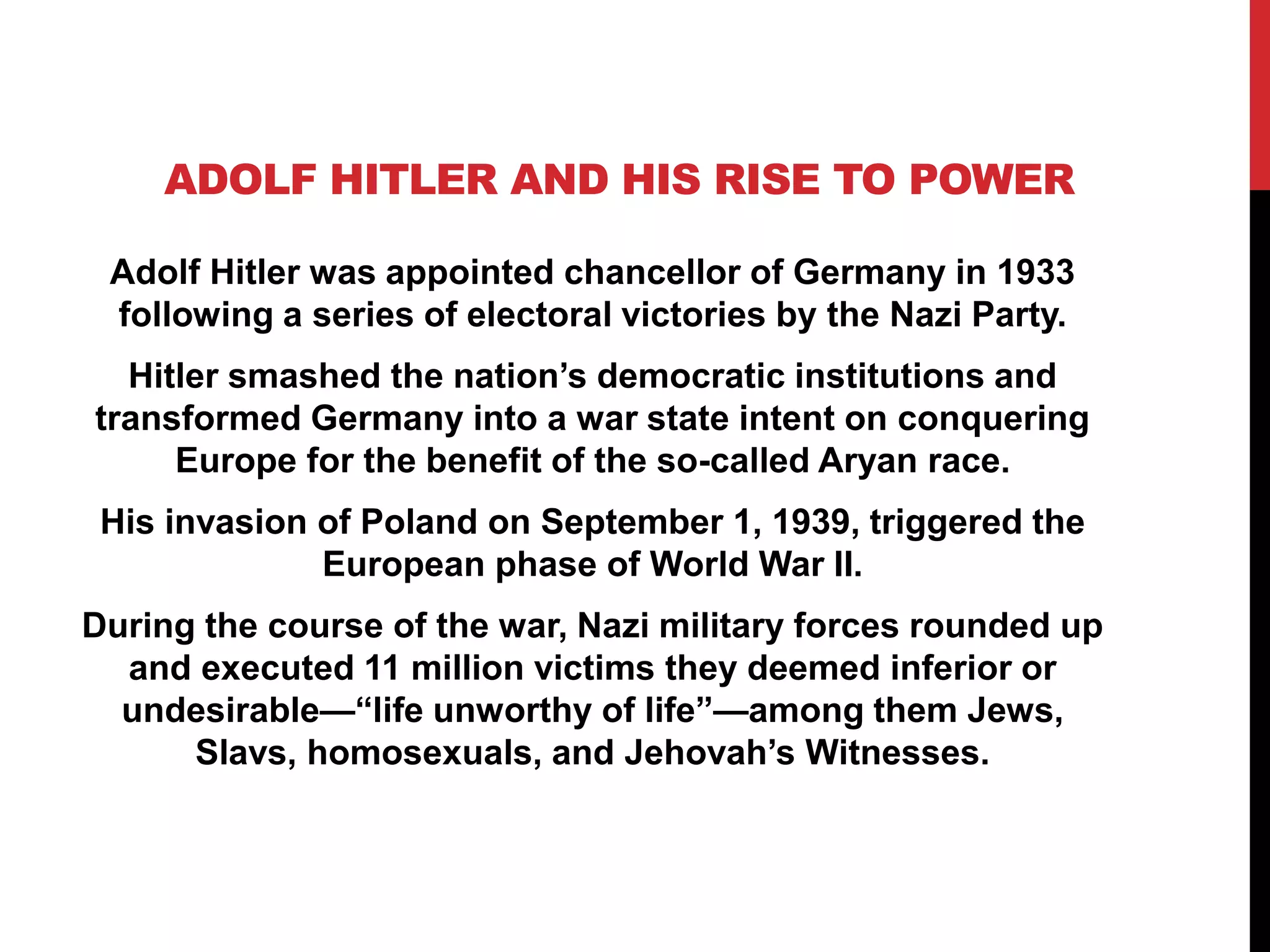The Holocaust | PPTX