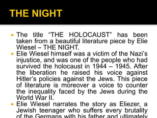 The holocaust | PPTX
