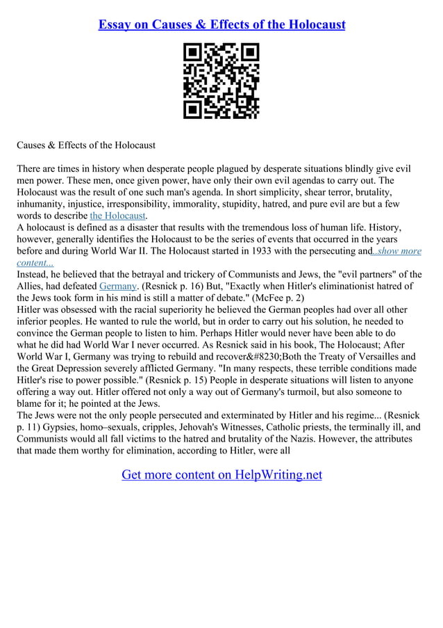 The Holocaust Essay | PDF