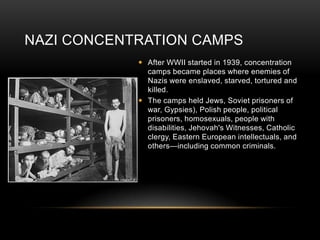 The holocaust for assignment | PPTX