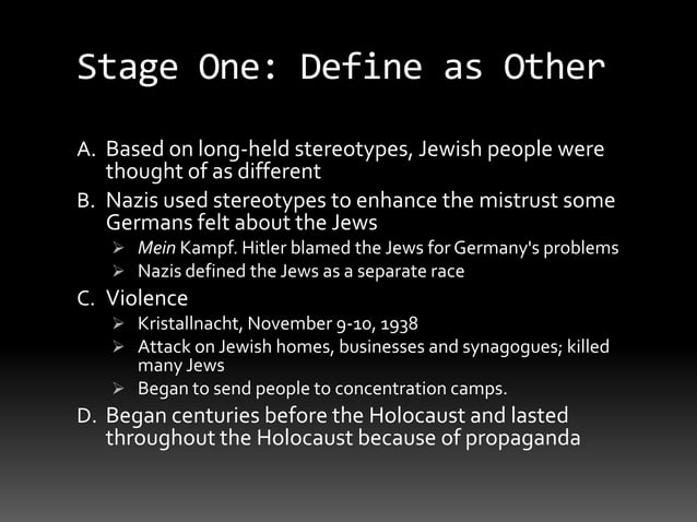 The Four Stages of the Holocaust | PPTX