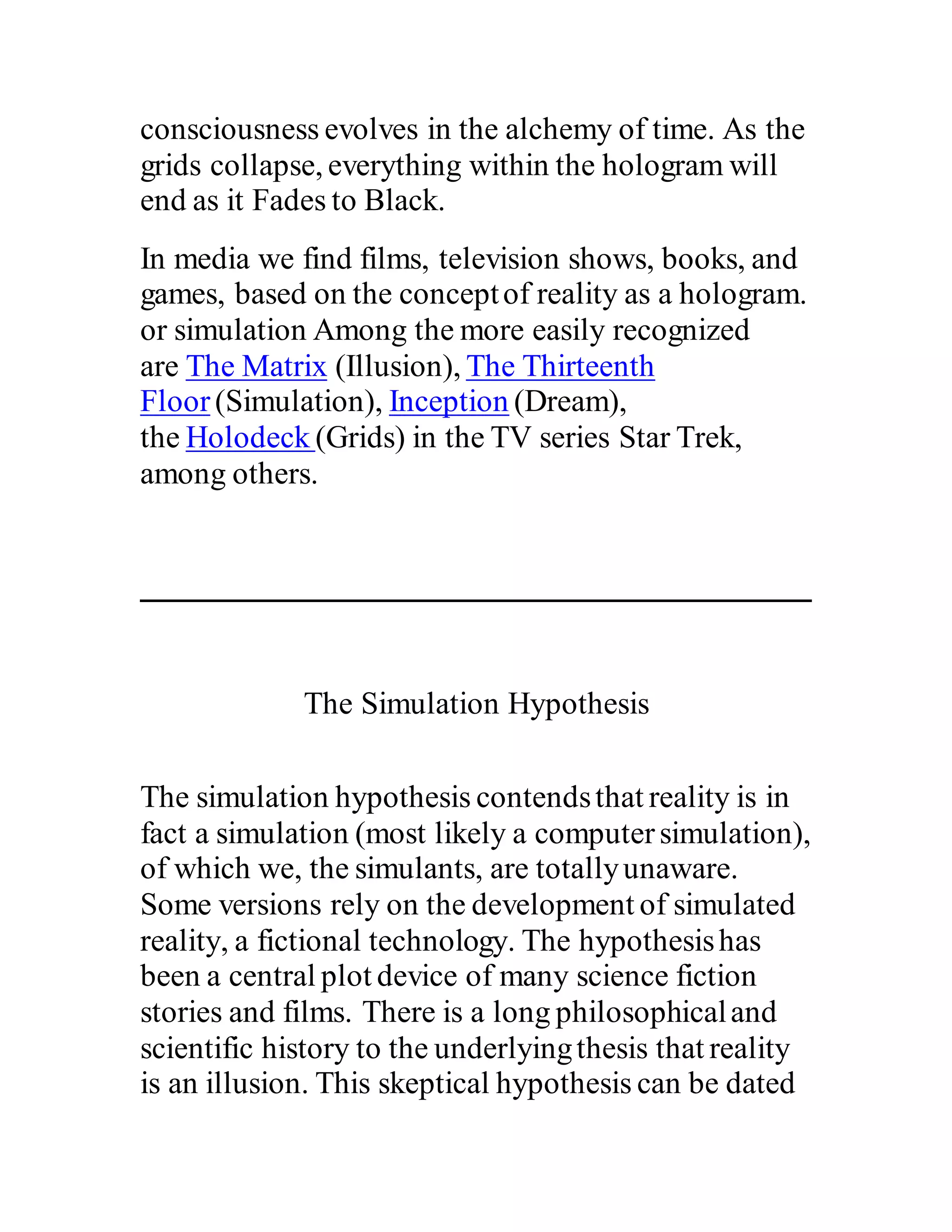 The holographic universe . | DOCX
