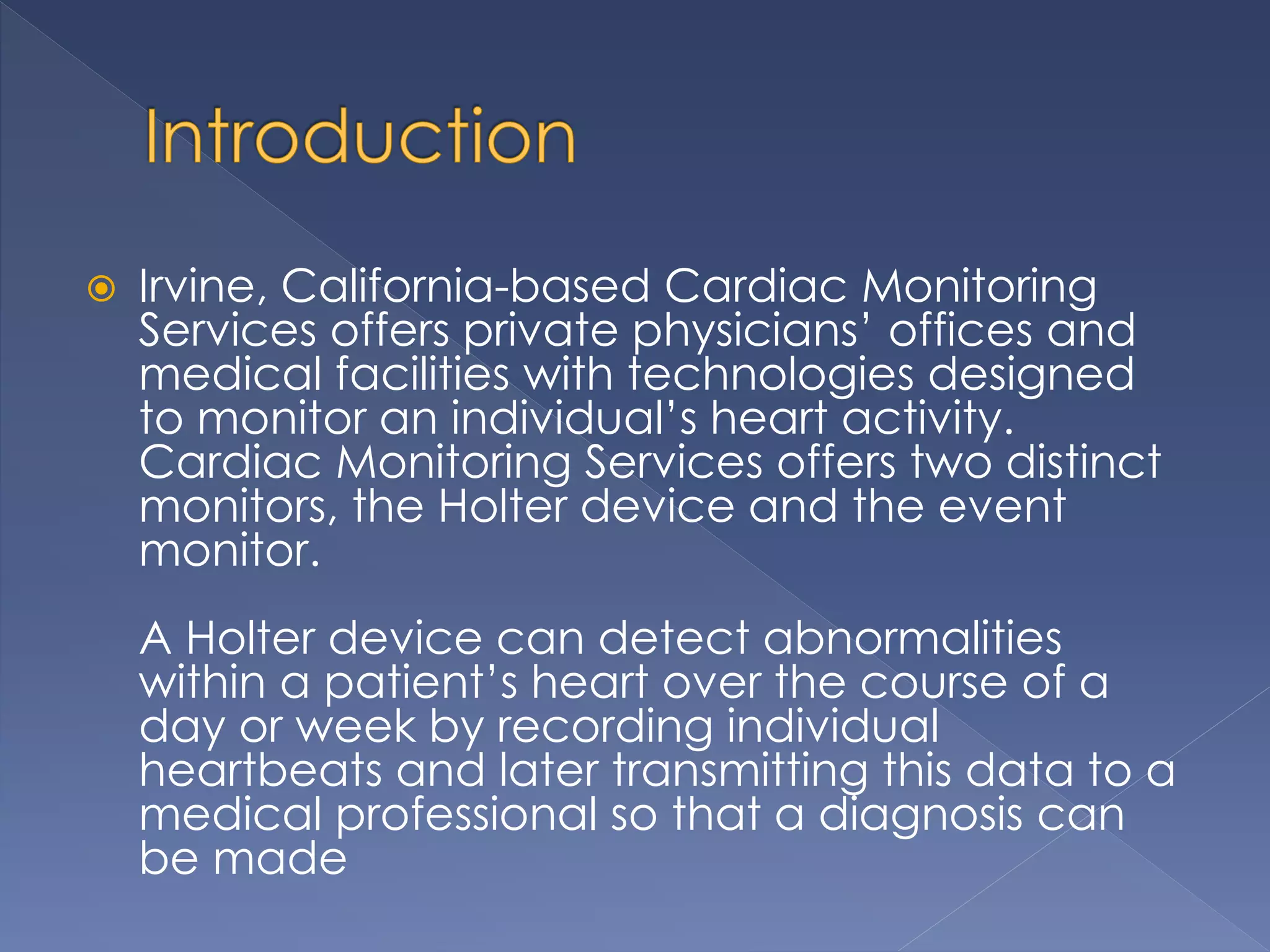 The Holter Device and the Event Monitor | PPTX | Heart and ...