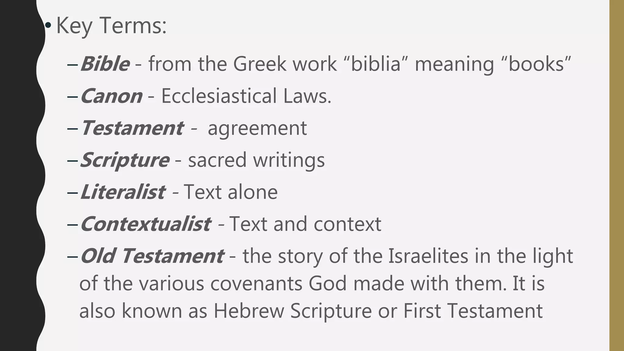 The Holy bible | PPTX