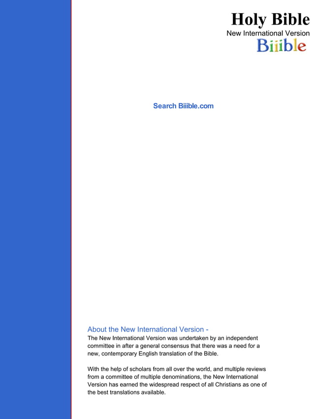 The holy bible new international version - niv (pdf) | PDF