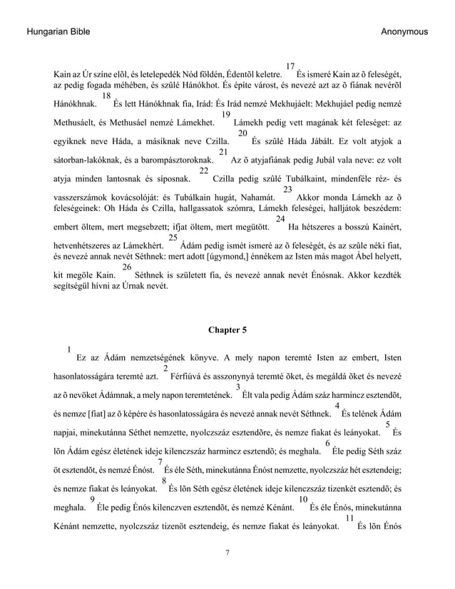 The holy bible in hungarian | PDF