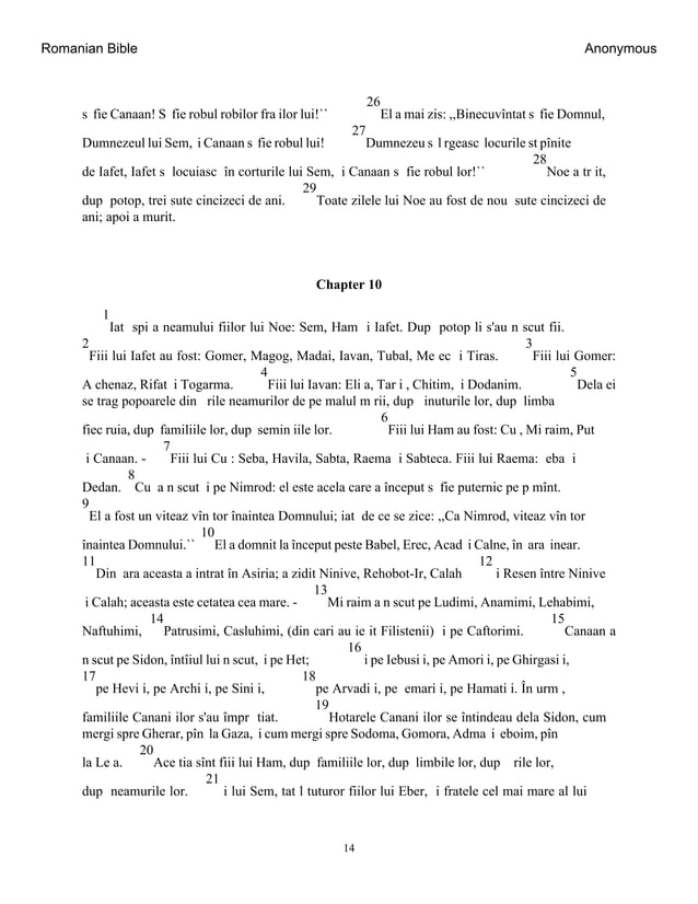 The holy bible in romanian | PDF