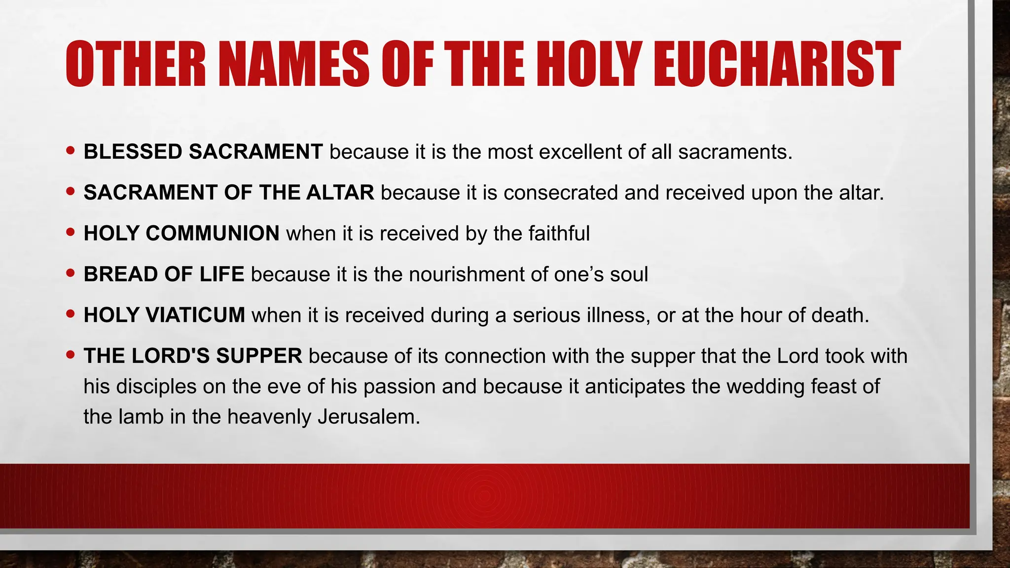 Powerpoint presentation about THE HOLY EUCHARIST.pptx